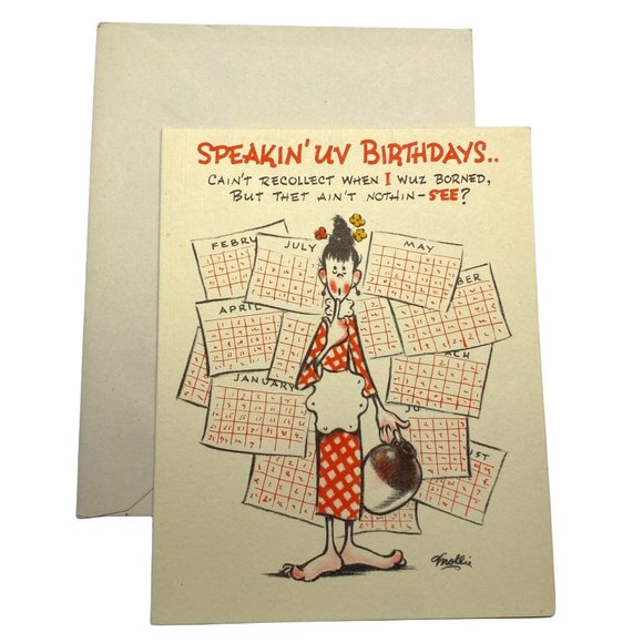 Office | Hillbilly Happy Birthday Vintage Greeting Card Unused Jezzy ...